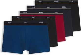 HUGO BOSS Lot de 5 boxers unis en coton m&eacute;lang&eacute;