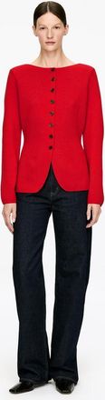 Arket Strickjacke Aus Merinowolle -Rot