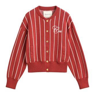 GANT Veste en maille style universitaire - Femme - Pulls - Rouge - Taille: 38 FR