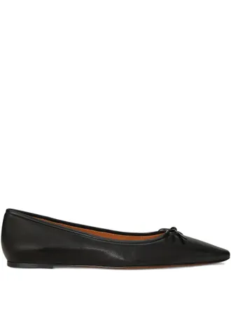 Polo Ralph Lauren ballerines pointues à détail de noeud - Noir