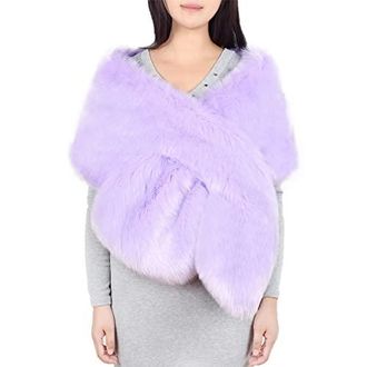 Generic Poncho Femme Hiver Chaud Chale Femme Hiver Chaud Cape Femme Effet enveloppant &Eacute;charpe Col Faux Tr&egrave;s Chaude Protection Cou Extr&ecirc;me