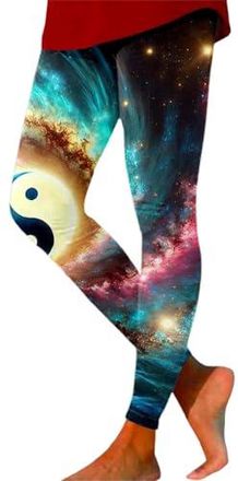 Generic Legging Galaxy pour femme - Legging color&eacute; - Costume de sport - Taille haute - Pantalon de yoga - Pantalon de yoga - Costume de carnaval - Costume de 