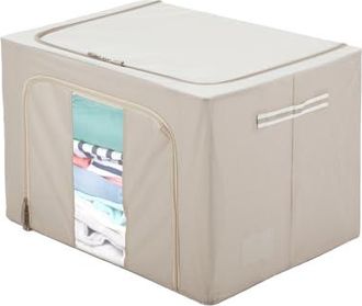 KASANOVA Kasanova 1 KLEIDERBOX CM 62X44X40 DOPPEL-REISSVERSCHLUSS TAUBENGRAU, Polyester Eisen MDF-Faserplatte PVC-Kunststoff, gray