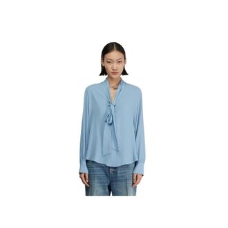 Semicouture Camicia In Crepe De Chine - - Blouses & Shirts - Damen - Blau - L