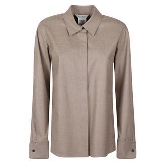 Max Mara Femme, Blouses et Chemises, Beige, Taille: 38 FR Tebaide Shirt