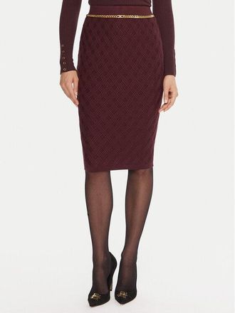 Elisabetta Franchi Bleistiftrock GK-20B-56E2-V390 Dunkelrot Slim Fit