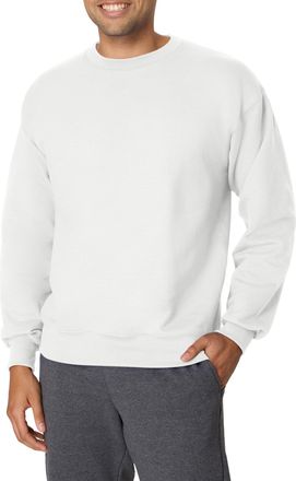 Hanes Herren Schwerem Fleece, Rundhalsausschnitt Sweatshirt, Weiss/opulenter Garten, Small