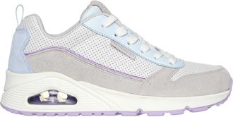 Skechers Uno Stand On Air Sneaker f&uuml;r Damen, Wildleder (Grau/Hellblau)