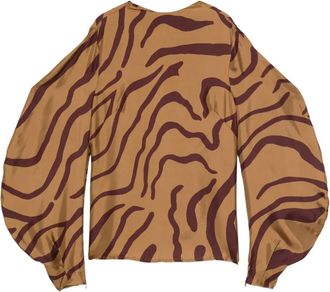 Raquel Diniz Oberteil mit Zebramuster - Nude
