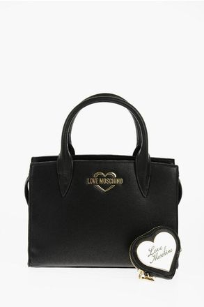 Moschino LOVE Solid Color Tote Bag with Golden Logo size Unica