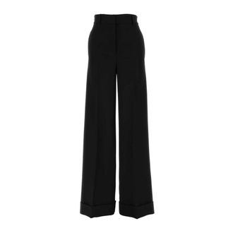 Moschino Crepe Wide-Leg Hose - - Trousers - Damen - Schwarzk - S