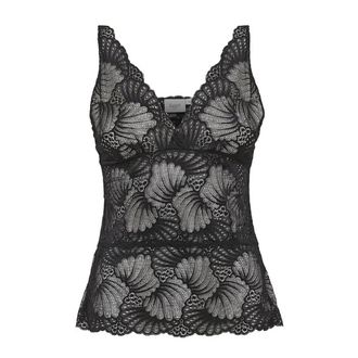 Saint Tropez Haut en Dentelle Noire - Style F&eacute;minin - Femme - Tops - Noir - Taille: 44 FR