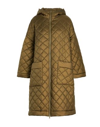 8 by YOOX RECYCLED NYLON QUILTED HOODED PUFFER COAT