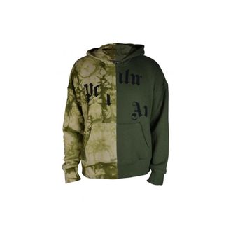Palm Angels Two-tone Broken Logo Sweatshirt - - Sweatshirts & Hoodies - Herren - Gr&uuml;n - M