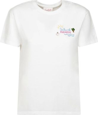 MC2 Saint Barth Femme, Tops, Blanc, Taille: 38 FR Emilie Cotton T-shirt