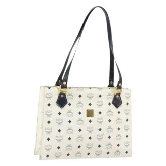MCM Pre-owned Leder Tote Bag - - Pre-owned - Damen - Wei&szlig; - ONE SIZE