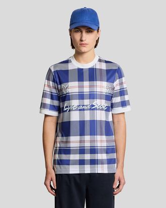 Lyle & Scott Sportliches Tartan-Karo Fu&szlig;ballshirt