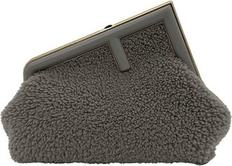 Fendi Crossbody Bags - Fendi First small lambskin grey / unworn - Gr. unisize - in Grau - f&uuml;r Damen