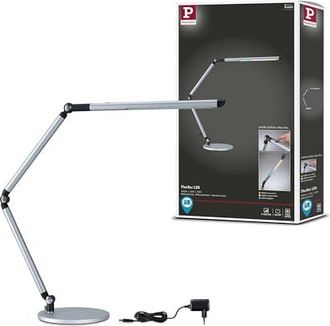 Paulmann 79562 LED Schreibtischleuchte 3-Step-Dim FlexBar White Switch 700lm 9,5W Silber matt