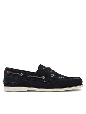 Tommy Hilfiger Halbschuhe Th Boat Shoe Core Suede FM0FM05387 Dunkelblau