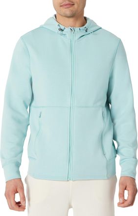Amazon Essentials Active Herren Herren Active Sweat Relaxed Fit Zip Through Hoodie, Hellblau, L
