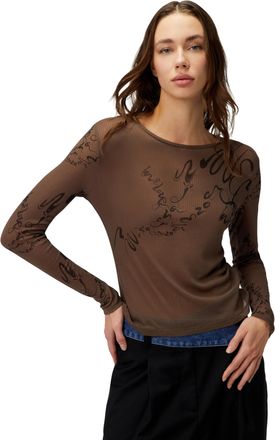 Desigual Damen 25SWTK05 T-Shirt, Black, XL