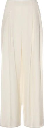 Max Mara Femme, Pantalons, Blanc, Taille: 38 FR Wide Pantalons
