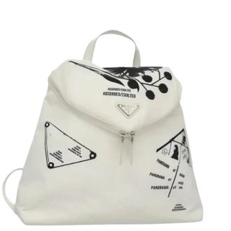 Prada Pre-owned Vintage Nylon Rucksack - - Pre-owned - Damen - Wei&szlig; - ONE SIZE