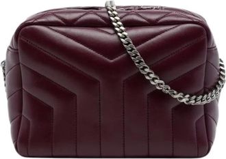 Saint Laurent Sac bandouli&egrave;re matelass&eacute; en cuir dagneau Pre-owned - Femme - Pre-owned - Rouge - Taille: ONE Size