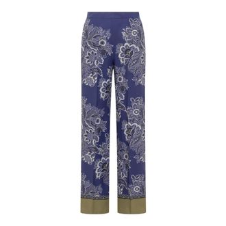 Etro Bedruckte Hosen - - Trousers - Damen - Blau - XL
