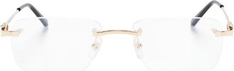 Cartier Brille mit eckigem Gestell - Gold