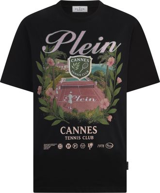 Philipp Plein Round Neck T-Shirt Cannes Tennis Club