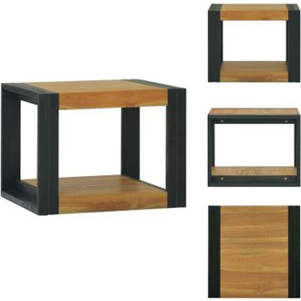 vidaXL Wand-Badregal 45x45x35 cm Massivholz Teak - Badezimmerm&ouml;bel - Holzschrank - Wandregal - Teakholzm&ouml;bel - Badezimmeraufbewahrung