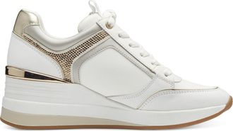 Tamaris Damen Slipper, Frauen Slip On,Wechselfu&szlig;bett,schluepfschuhe,Slip-ons,Freizeitschuhe,modisch,Slipper,Mokassins,White/Gold,40 EU