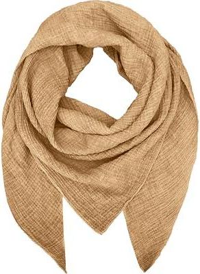 TMK Écharpe triangulaire unisexe, douce et légère, en coton 100% multicolore cod.9485 (Vintage, Camel)