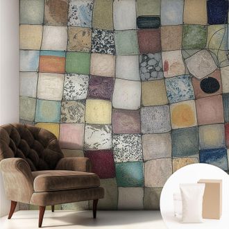 Tulup Carta Da Parati - Murale Alla Moda Decorazione - Camera Da Letto - Con Colla Gratuita Mosaico Colorato 250x250 Cm