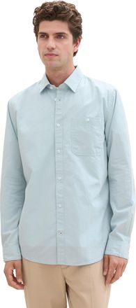 Tom Tailor Herren Tailliertes Hemd mit Twill,35976 - Dusty Mint fil a fil, L