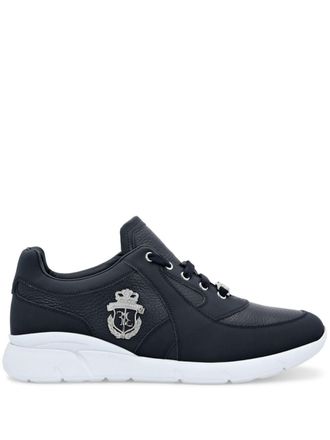 Billionaire Boys Club baskets en daim &agrave; patch logo - Bleu