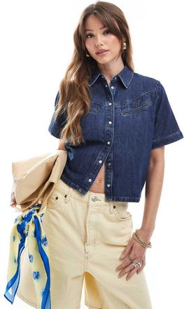 Levi's Rinoa - Kurzärmliges Hemd aus Denim in Mittelblau