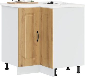 vidaXL Küchen-Eckunterschrank Kalmar Artisan-Eiche Holzwerkstoff - Vidaxl
