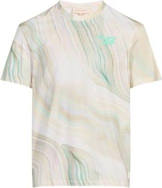 Gertrude T-shirt droit imprim&eacute; en coton