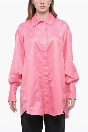 Patou Oversized Lined Shirt with Maxi Cuffs size 40