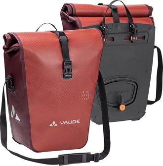 Vaude Fahrradtaschen für Gepäckträger Aqua Back (Rec) in rot, 2X Hinterradtasche wasserdicht, Fahrrad Gepäckträgertasche hinten, einfache Befestigung - Made