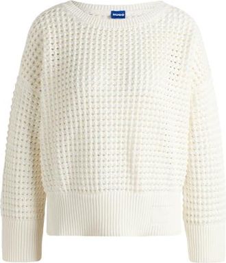 HUGO BOSS Sumeria_B 10270956 01 Pull tricoté, Open White110, XL Femme