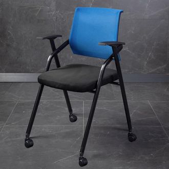 Generic Ergonomischer Konferenzstuhl mit Rollen, klappbarer B&uuml;rostuhl mit Armlehnen, geeignet f&uuml;r Zuhause, Schulen, Schulungsr&auml;ume und Wartezimmer. Netzgewebe