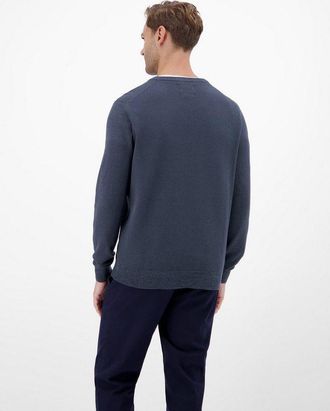 Lerros Strickpullover mit Logo Stickerei