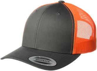 Yupoong Herren Yp Classics Retro Trucker Cap Verschluss, Anthrazit/Neonorange, Einheitsgröße