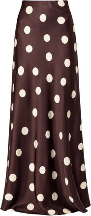 Liviana Conti Jupe Longue Satin&eacute;e - Femme - Jupes - Brun - Taille: 42 FR