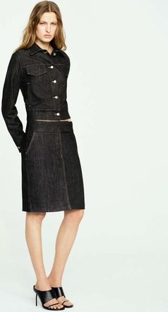 Mango Jupe midi en jean noir - Femme - XS - MANGO