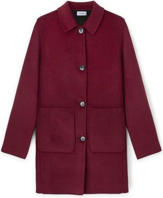 Motivi Femme, Manteaux, Rouge, Taille: 36 FR Manteau r&eacute;versible en tissu m&eacute;lang&eacute; laine